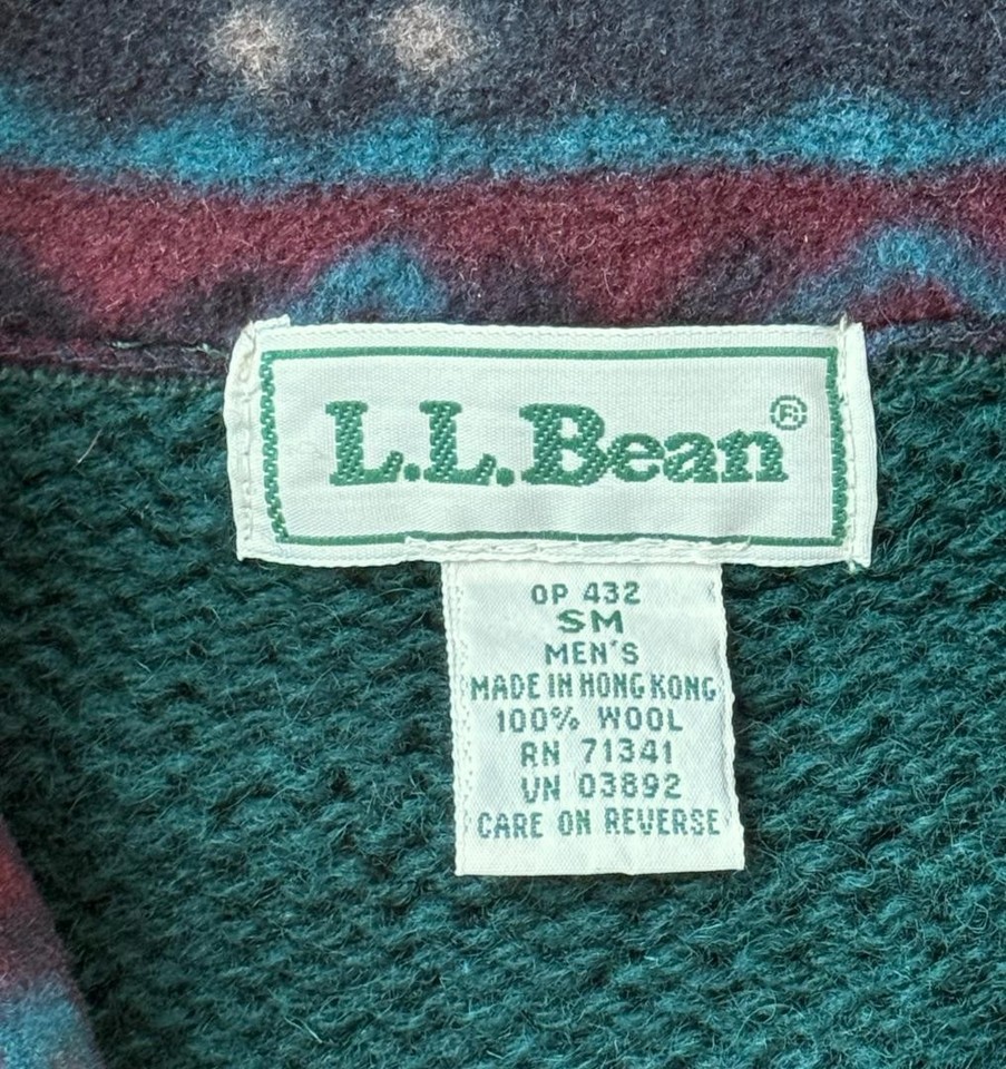 L.L.Bean 90s Wool Half Zip Sweater Handwarmer Pocket Used | eBay