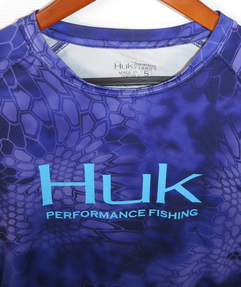 Huk Women's Kryptek Icon Tech Shirt Performance Fishing Purple Sz SMALL ...