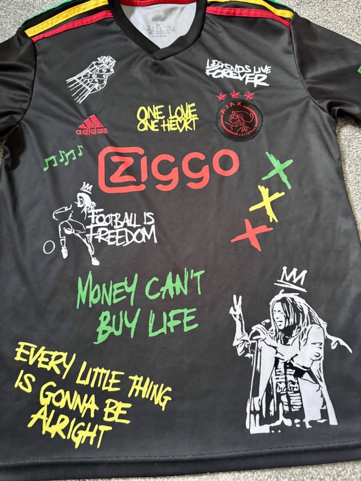 Ajax X Bob Marley Limited Edition Football Shirt Medium Mens | eBay UK