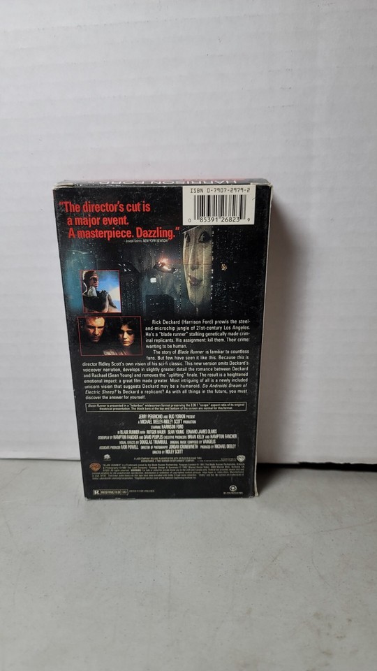 BLADE RUNNER (VHS) - Director's Cut - Widescreen - Harrison Ford ...