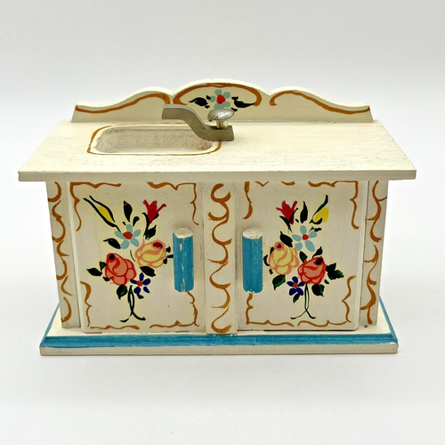 Vtg Doll House West Germany Tole Painted Sink Dora Kuhn #34 Rare! | eBay