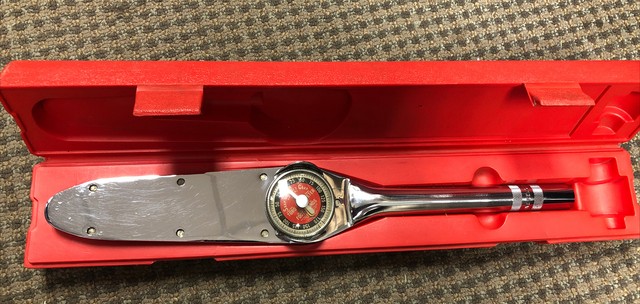 Snap-on Torqometer TE175FU 1/2" Drive 175 FT LB Torque Wrench With Case ...