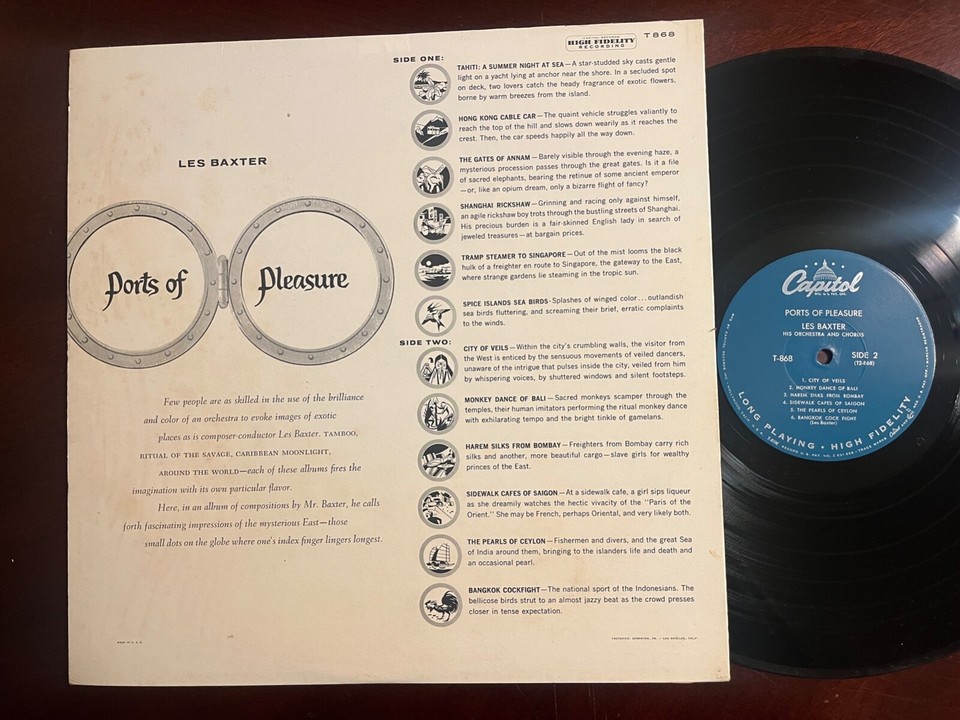 LEX BAXTER AND ORCHESTRA - PORTS OF PLEASURE - 1957 CAPITOL RECORDS ...