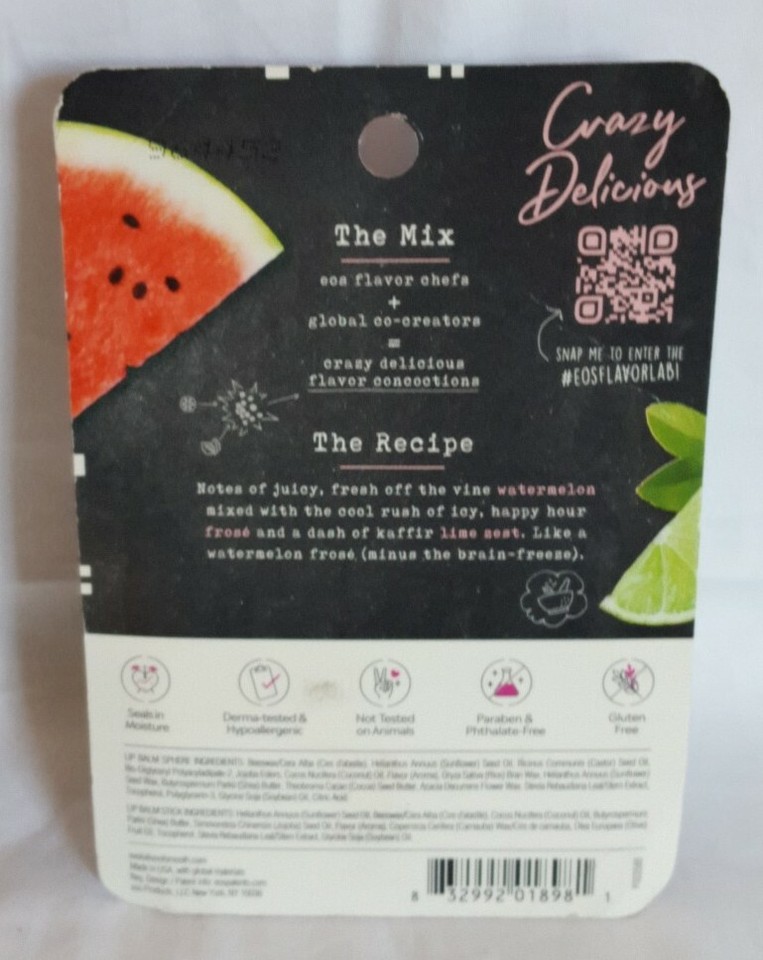 EOS Watermelon+ Fresh Min+ Lime Zest Super Soft Shea Lip Balm Stick ...