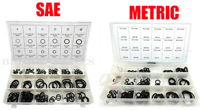 450pc O-Ring Rubber Assortment (METRIC & SAE) Kit Tools Hydraulics Air ...