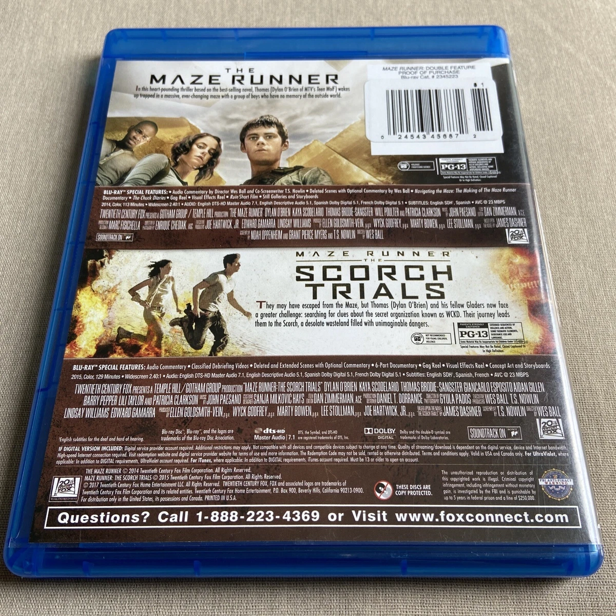The Maze Runner Blu Ray