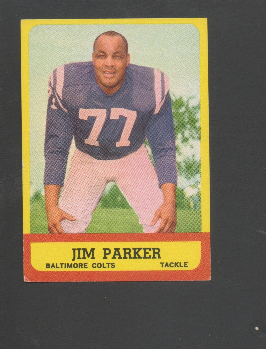1963 Topps Football Card #5 Jim Parker-Baltimore Colts Ex Mint Grade ...