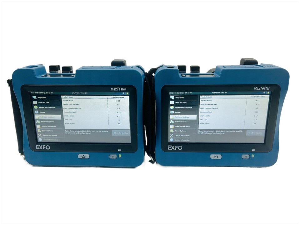 Exfo MaxTester MAX-945-ICERT-Q1-EA-EI QUAD Fiber Loss Test Set (OLTS ...