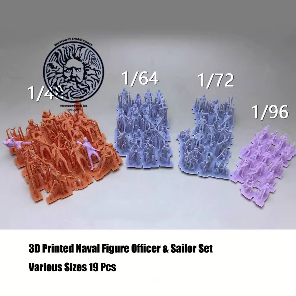 3D Printed Naval Figure Officer & Sailor Set Various Sizes 19 Pcs | eBay