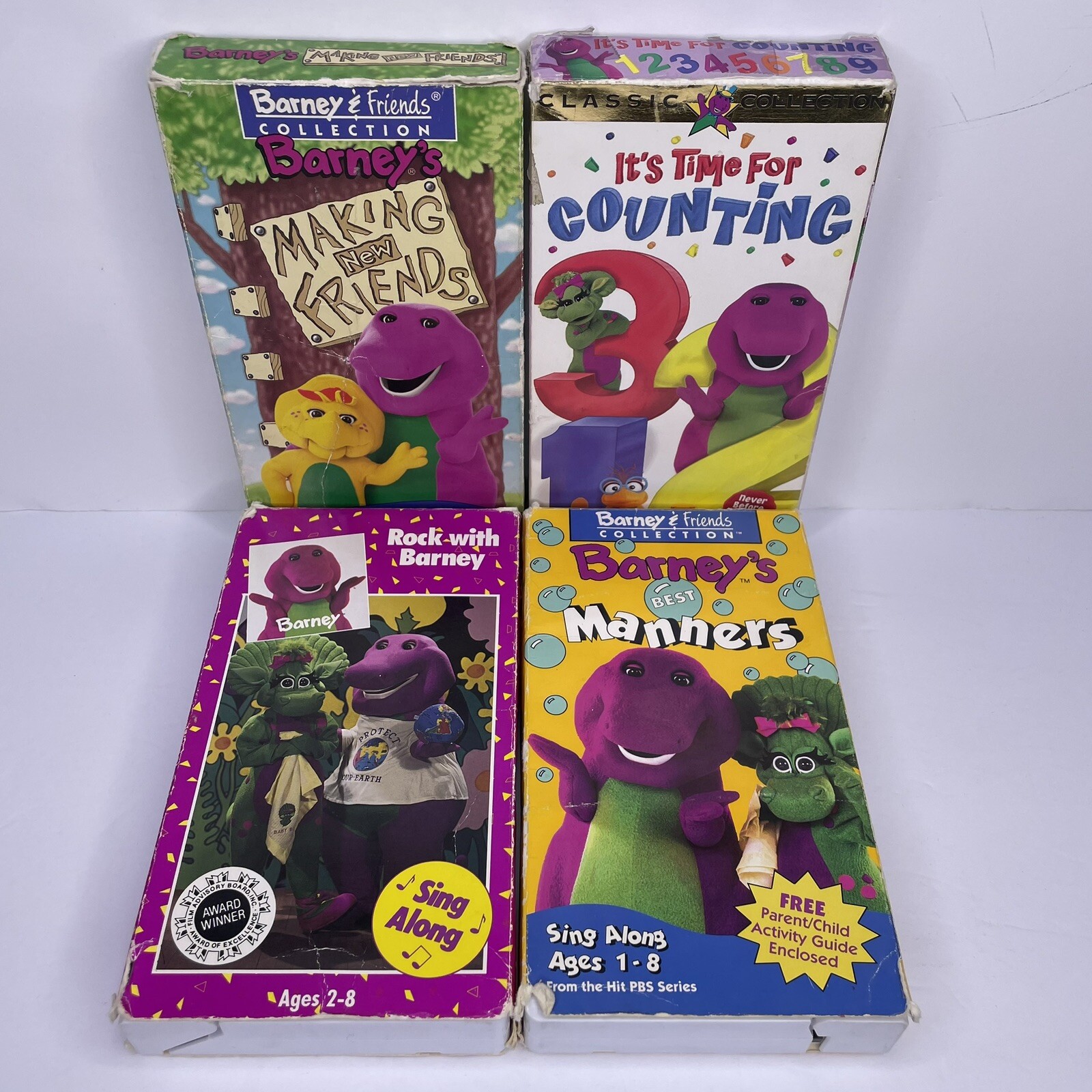 Barney VHS Lot 4 Tapes Lyrick Studios 90s | Grelly USA