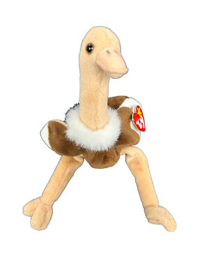 TY Beanie Babies Stretch The Ostrich Plushy Hobby Collectible ...
