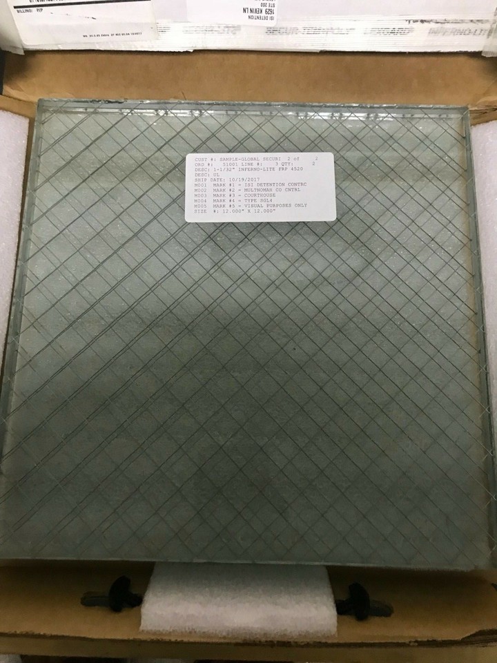 Lexgard glass Sample 12''x12''X1-1/32'' INFERNO-LITE FRP 4520 | eBay