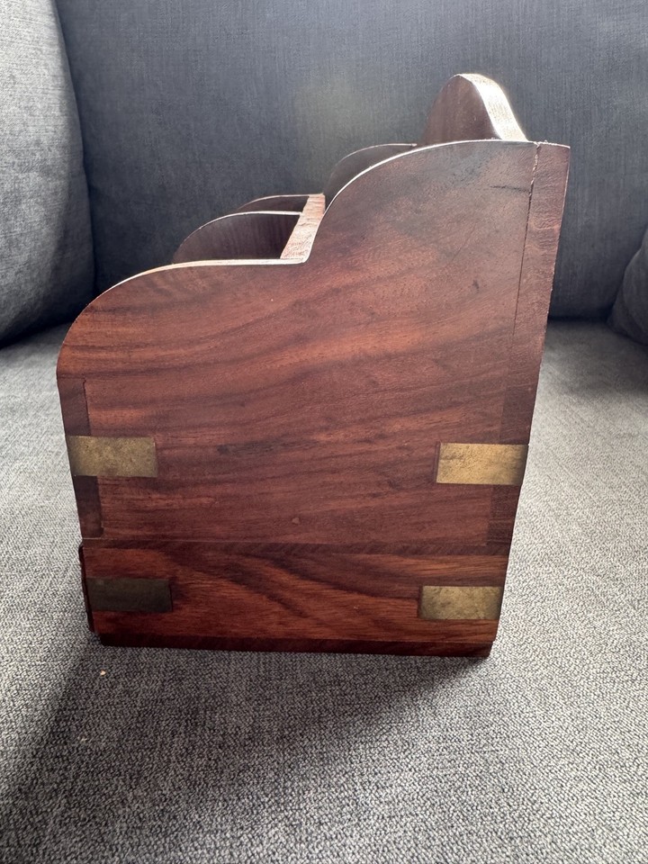 VINTAGE WOODEN DESK/LETTER ORGANISER "BREVITY IS THE SOUL OF WIT" | eBay