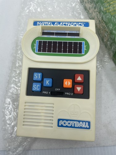Mattel Handheld Electronic Football Game tested it works - Box Open | eBay