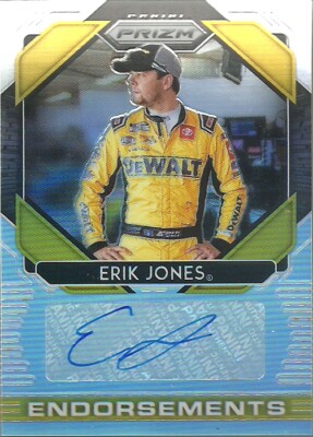 Erik Jones 2020 Panini Prizm Racing SILVER PRIZM Auto Autograph | eBay