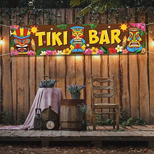 Tiki Banner Happy Luau Party Decoration, Tiki Totem Tiki Bar Aloha ...
