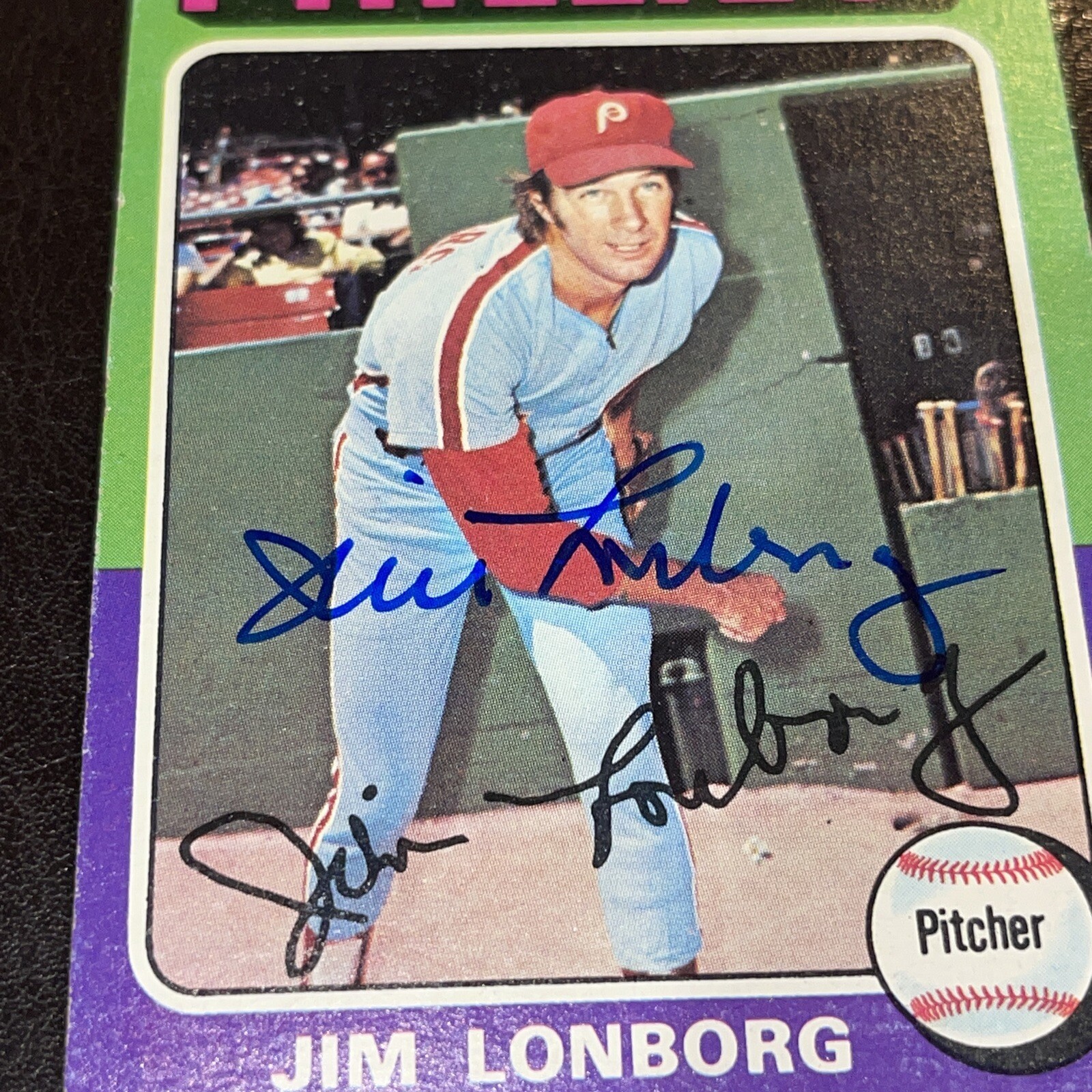 Jim Lonborg 1975 Topps #94 Philadelphia Phillies Autographed Signed ...