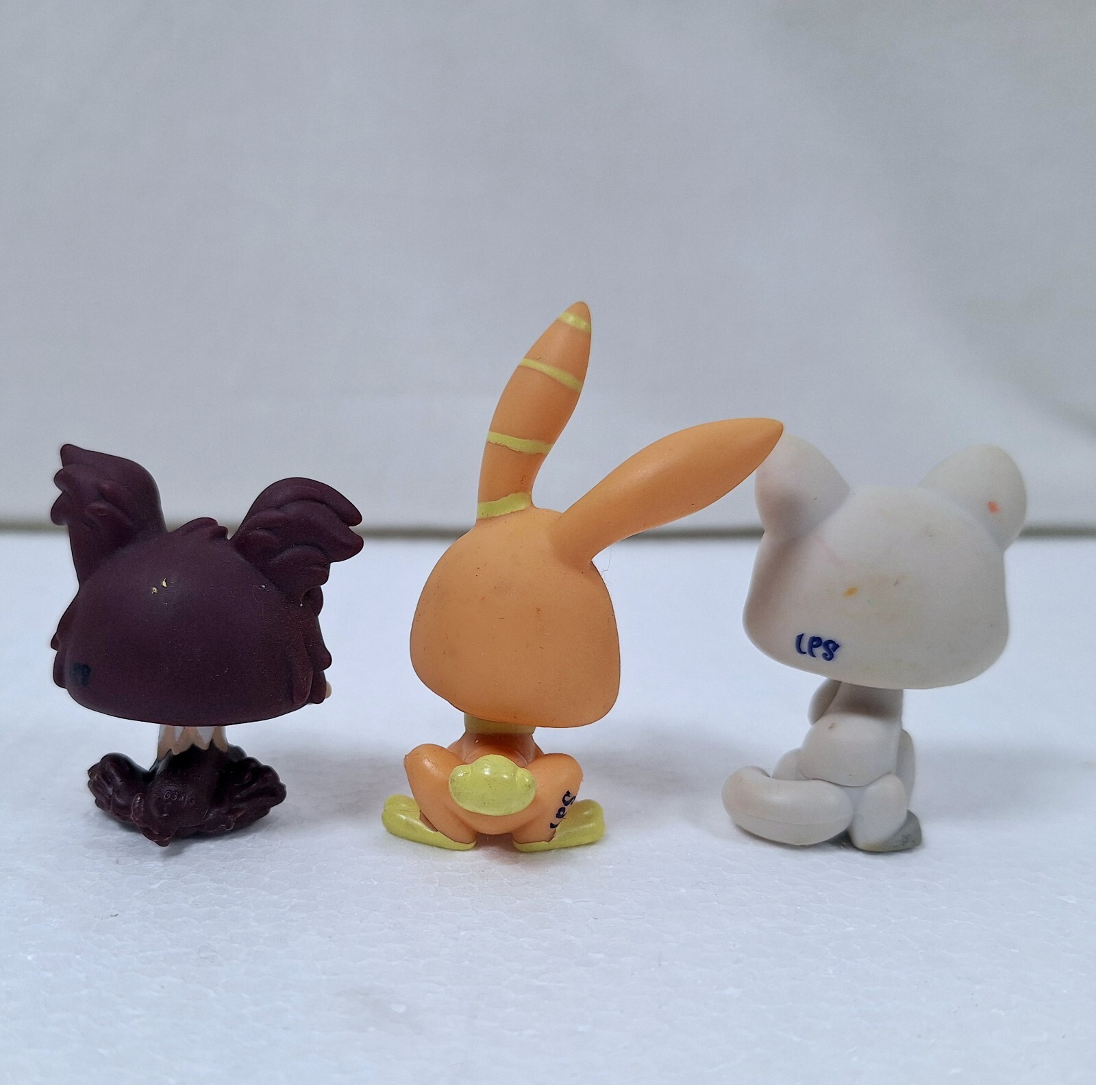 LOT Littlest Pet Shop LPS #1563 Blue Husky Dog Green Eyes Yorkie Snail ...