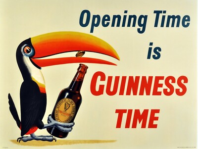 Opening Time is Guinness Beer Time NEW Metal Sign 24"x30" USA STEEL XL ...