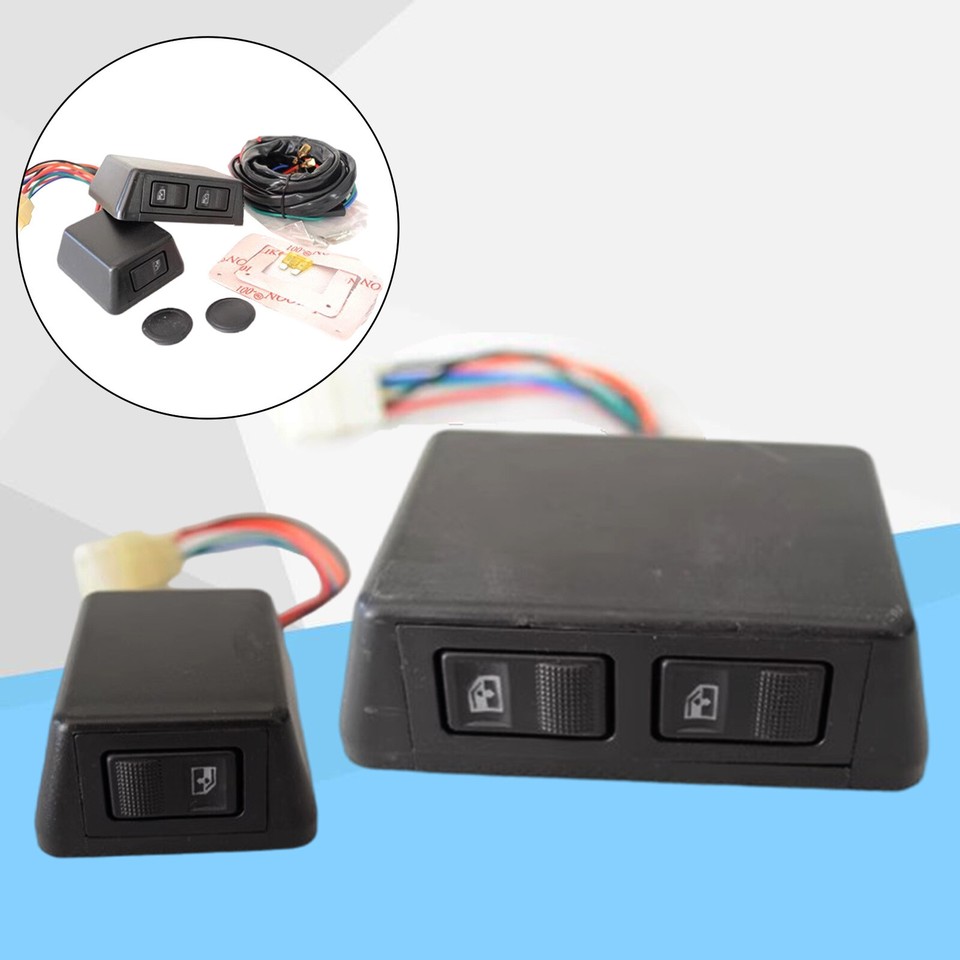 12V Universal Power Window Switch Kit Set With Wiring Harness +Switch ...