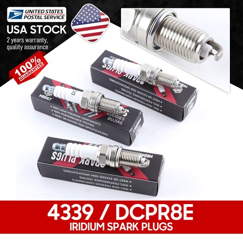 MGT Spark Plug 4339 (3-PACK); DCPR8E 12mm Copper Core Nickel, Flat Seat ...