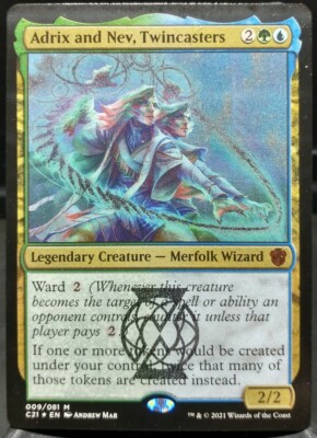 Adrix and Nev, Twincasters THICK/DISPLAY etched foil NM Commander 2021 ...