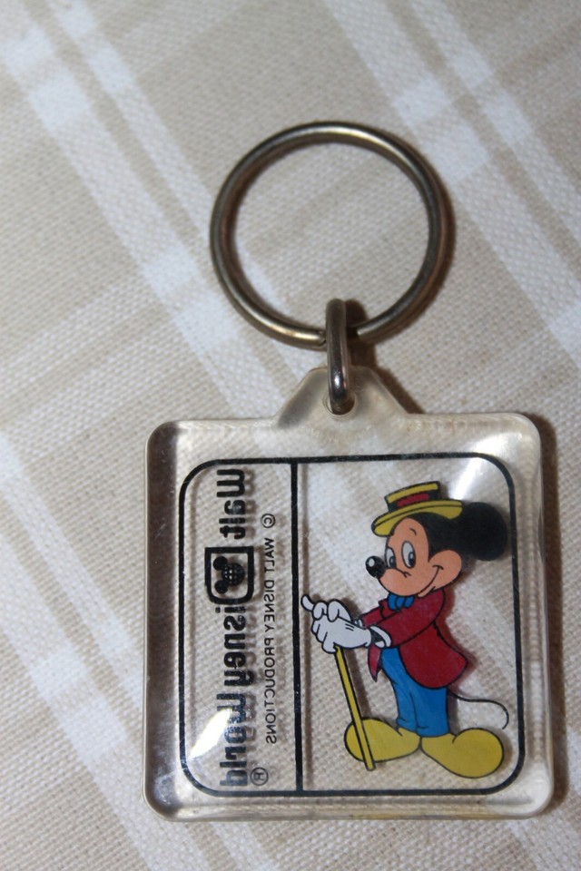 Walt Disney World Clear Plastic Keychain Mickey Mouse | eBay