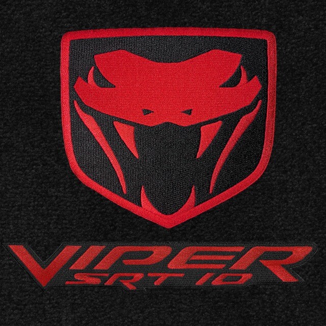 Lloyd Luxe Front Carpet Mats for '03-06 Dodge Viper w/Red Viper Snake w ...
