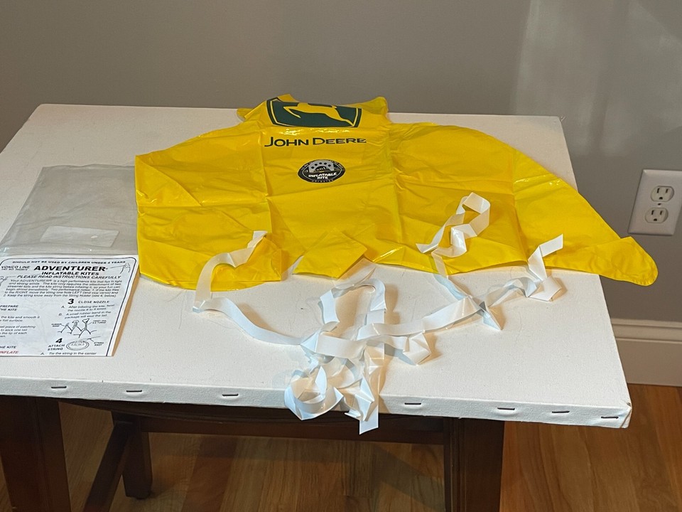 Vintage John Deere Yellow inflatable Kite tractor farming farm | eBay