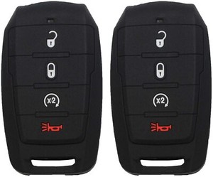 2pcs Silicone Remote Key Fob Case Cover for Dodge Ram 1500 2019 2020, 4 ...