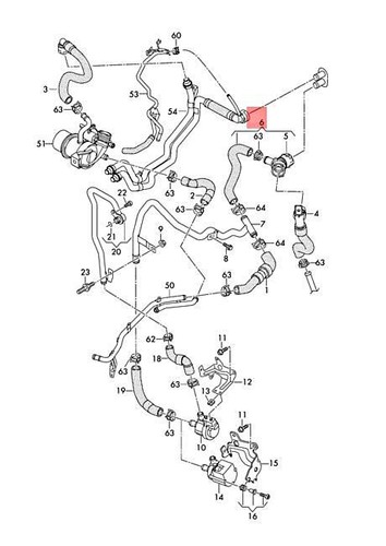 Genuine SEAT VW Alhambra Coolant Hose With Quick Release Coupling ...