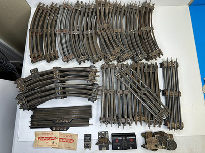 Train Track 027 Gauge Curved (57) & Straight (30) Lot with extra items ...