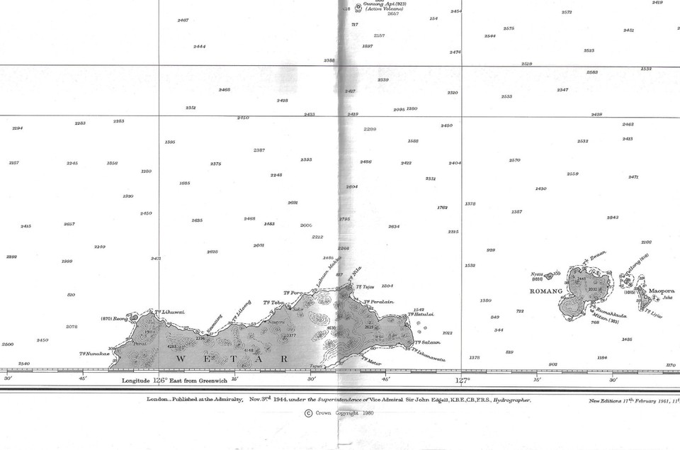 Admiralty 3239 Banda Sea Marine Map Nautical Chart Ship Wall Paper ...