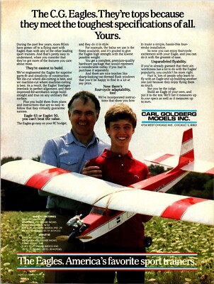 Carl Goldberg Eagle 63 RC Airplane Print Ad Ephemera Wall Art Decor | eBay