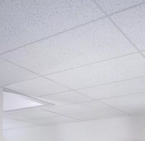 CertainTeed 2’x4’ Mineral Fiber Square Edge Lay-In Ceiling Tile 8 Pack ...