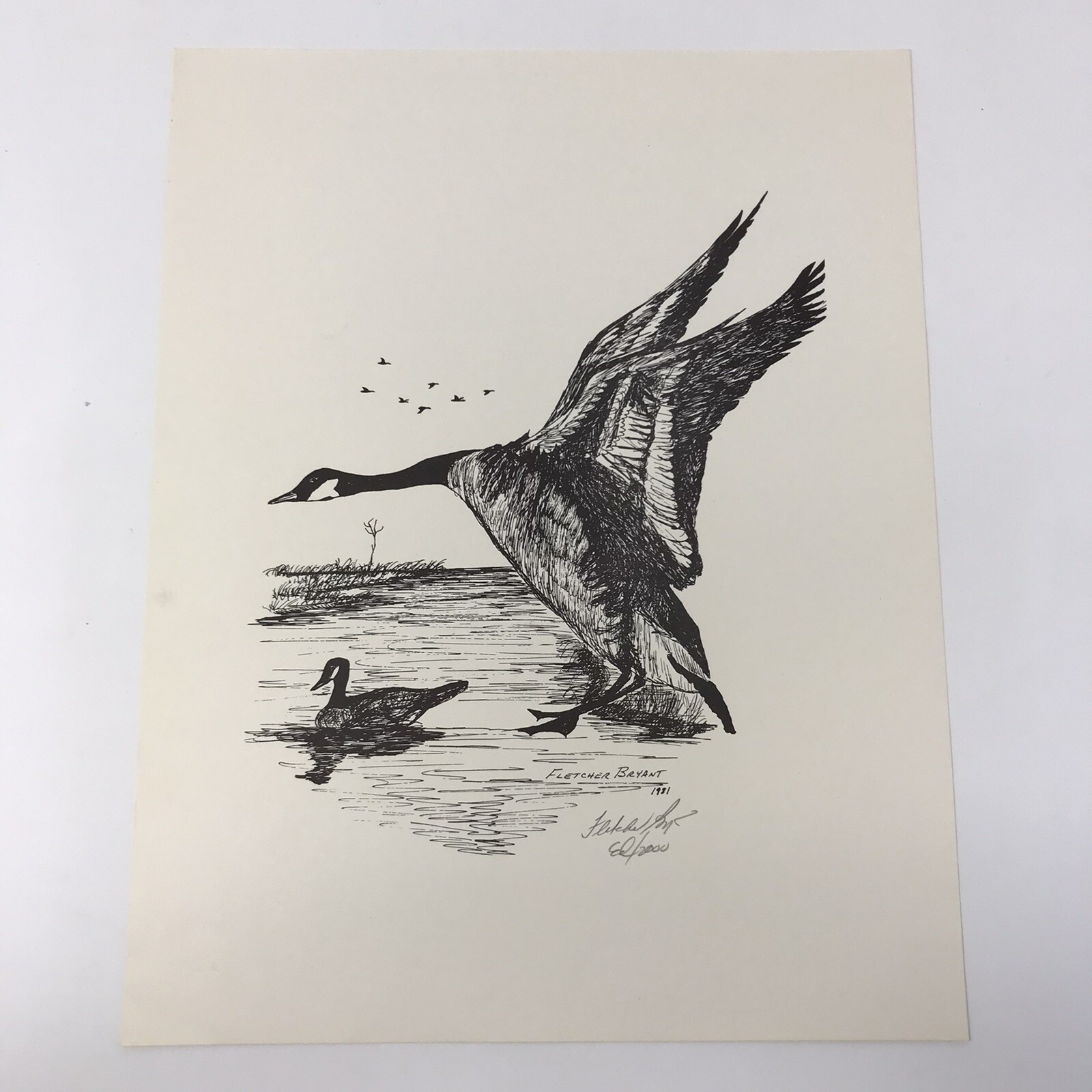 Fletcher Bryant Canadian Geese Signed Autographed Print 1981 Edition Ed ...