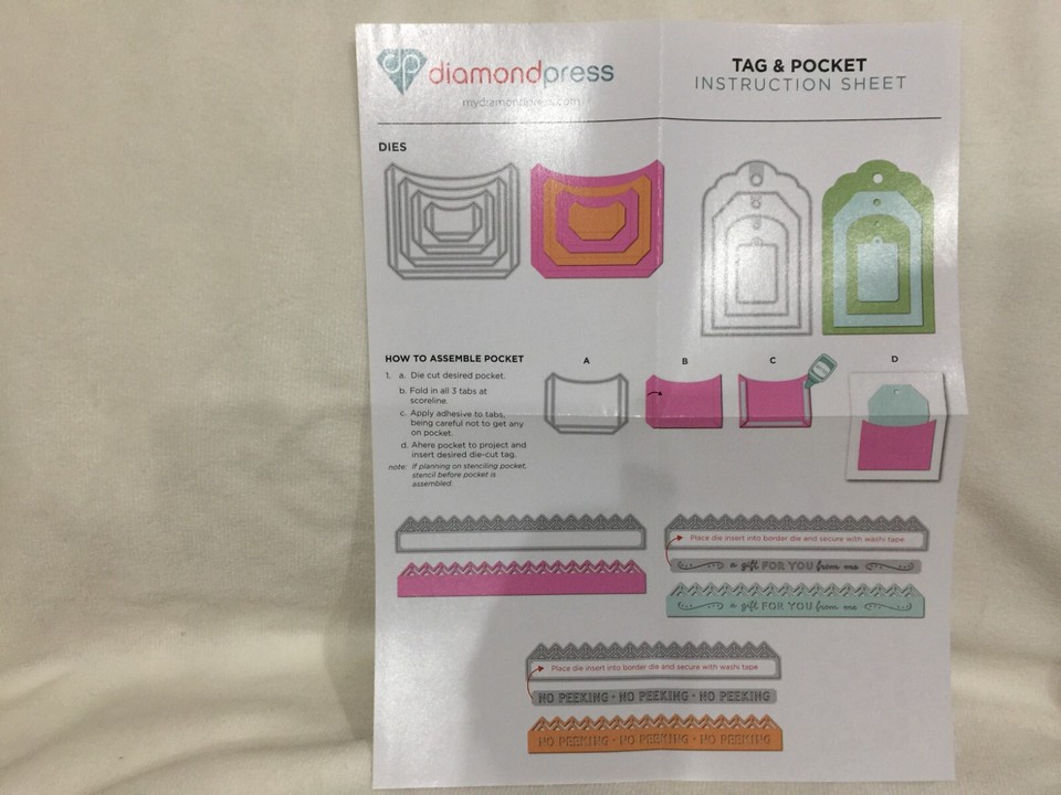 Diamond Press Tag & Pocket Stamp and Die Set New 790034 655222455932| eBay