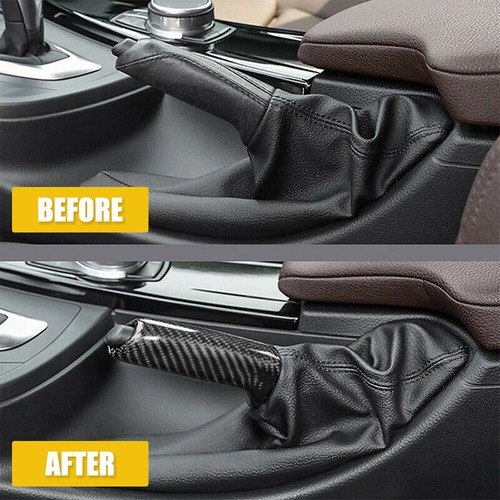 Carbon Fiber Handbrake Brake Handle Cover Trim For BMW E46 E90 E92 F30 ...