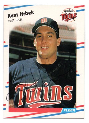 Kent Hrbek Autograph (Ball Point) On a 1988 Fleer - Minnesota Twins | eBay