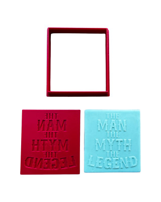The man myth legend cookie cutter debosser father's day | eBay Australia