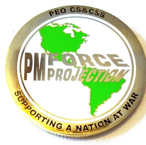 Unique 2.5" Brass Enameled Challenge Coin PEO-CS PM Assured Mobility ...