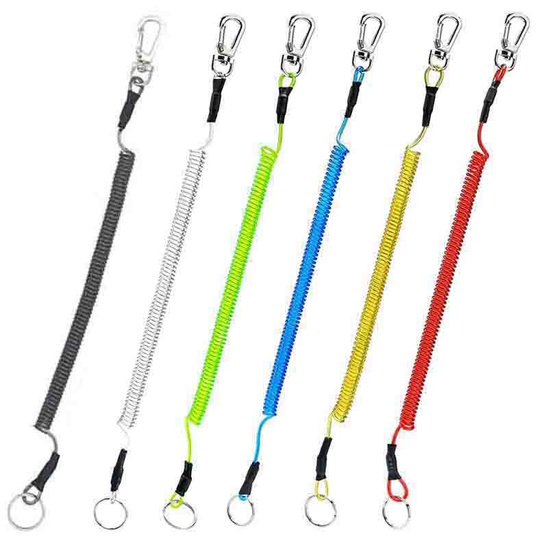 Key Lanyard Fishing Missed Rope Keychain Elastic Coil Stretch Tether ...