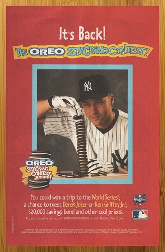 2000 Oreo Cookies Stacking Contest Print Ad/Poster MLB Baseball Derek ...