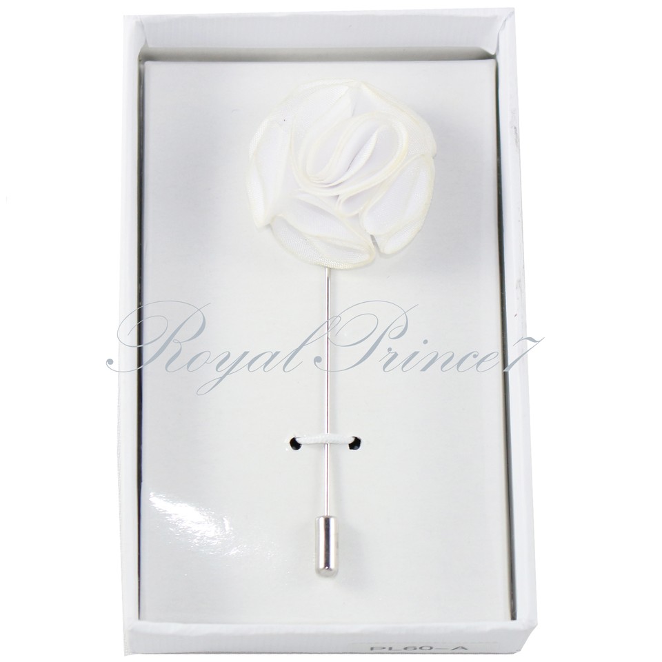 New in Box Mens Suit brooch chest buckle brooch Pin Floral flower lapel ...