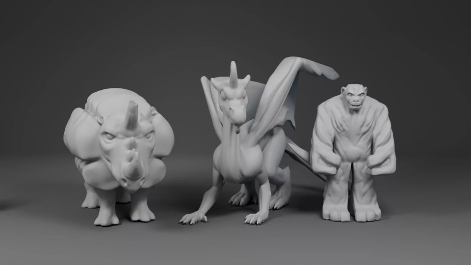 The Herculoids 8 Figures Hanna Barbera 3D Printed 1:24 Zandor Tara ...