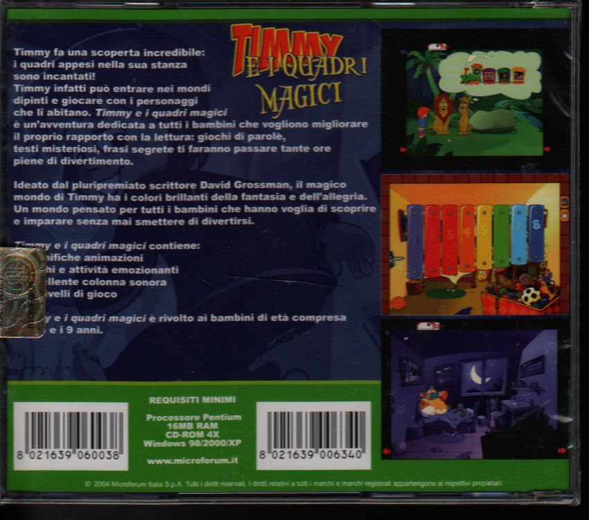 Timmy and the Magic Paintings Game for PC CD ROM New and Sealed Italian ...