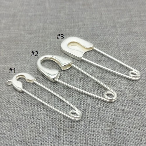 2 Sterling Silver Brooch Pin Back 925 Silver Safety Pinback w/ Closed ...