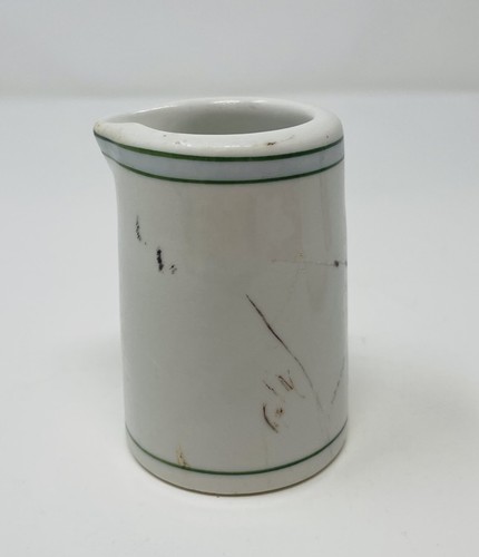 Vintage Diner Restaurant Ware Creamer White With Green Stripes 3 Inches ...