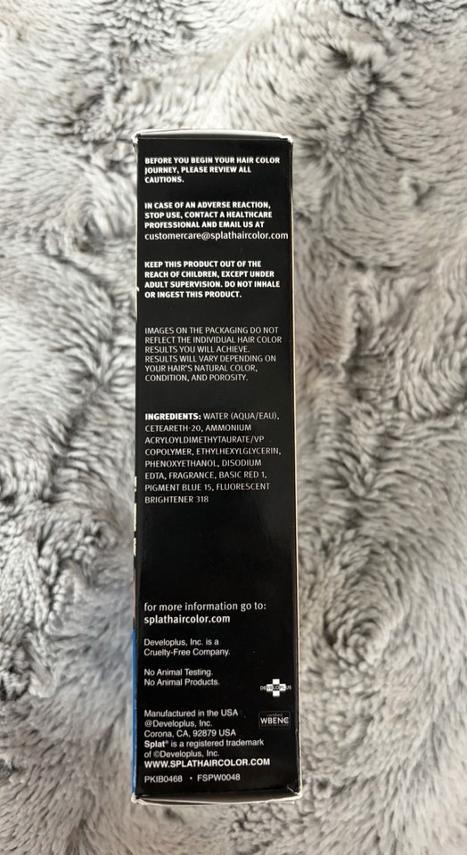 Splat Beetlejuice UV Glow Hair Makeup Bolder Blue 1-Wash Temporary ...