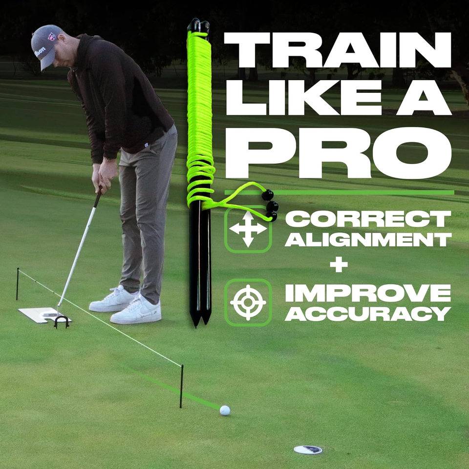Triple Bead Golf Alignment String Line, Putting Aid for Indoor ...